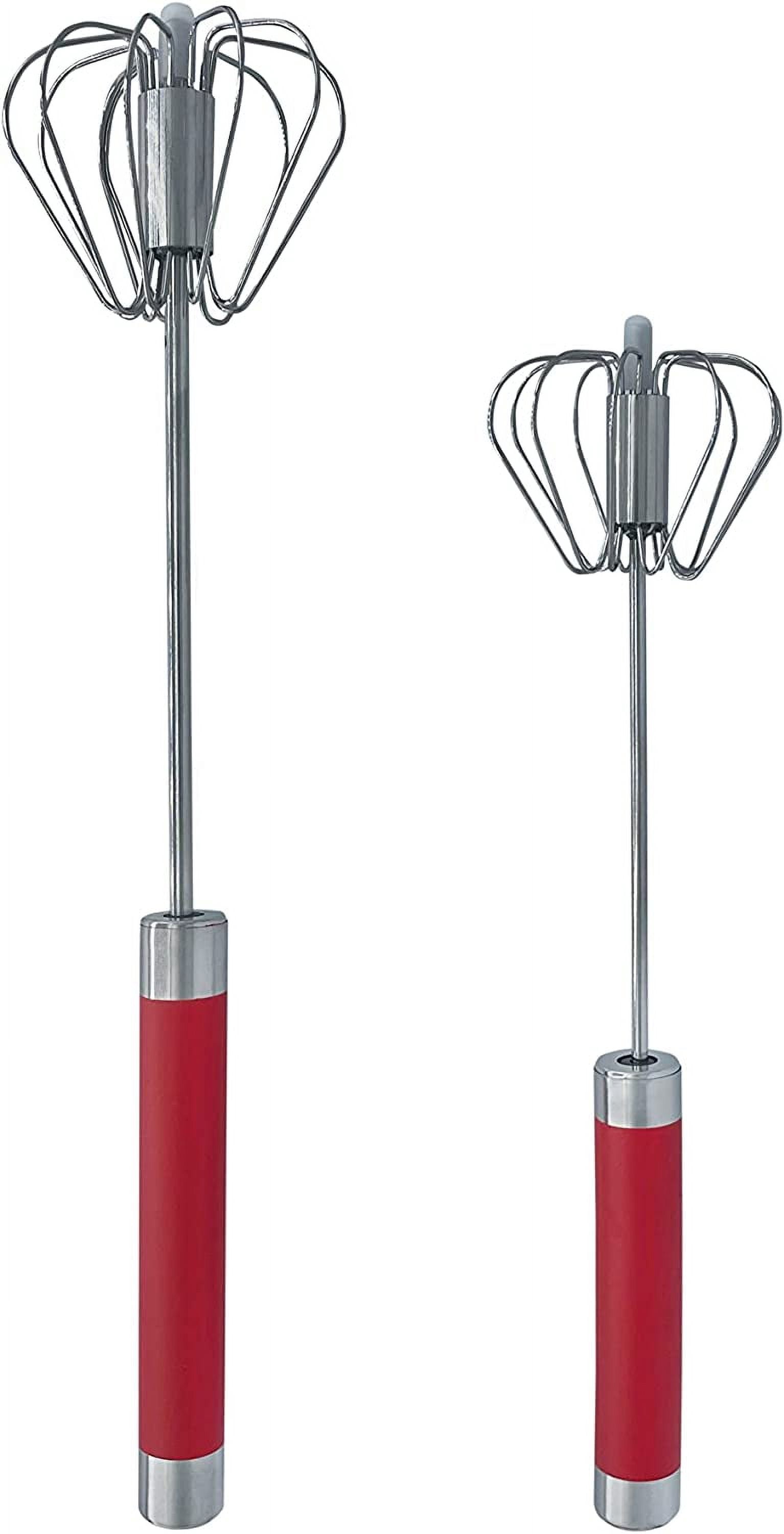 Stainless Steel Push Whisk - Easy to Use Manual Hand Mixer & Plunger ...