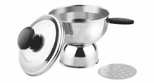 Stainless Steel Puttu Maker with Lid and Steamer Plate Traditional ...