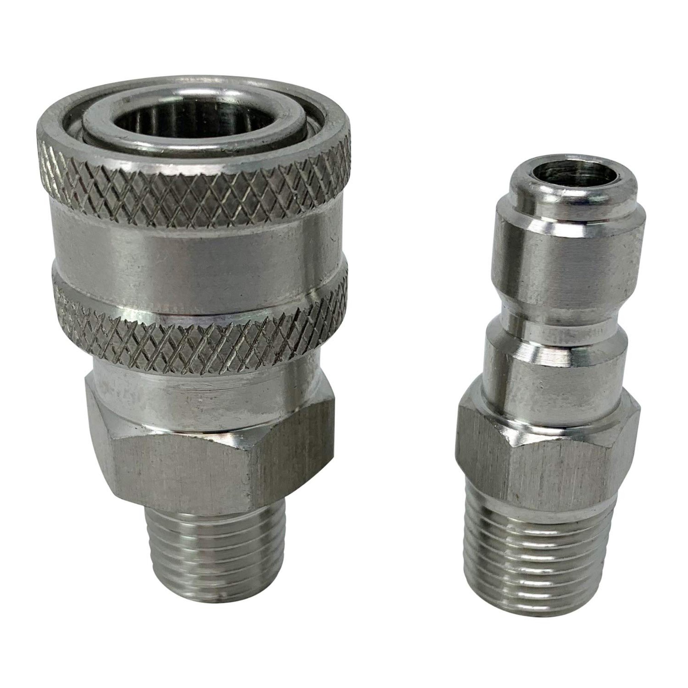 Stainless Steel Quick Connect Coupler Adapter Set for 1/4 Inch M-NPT ...
