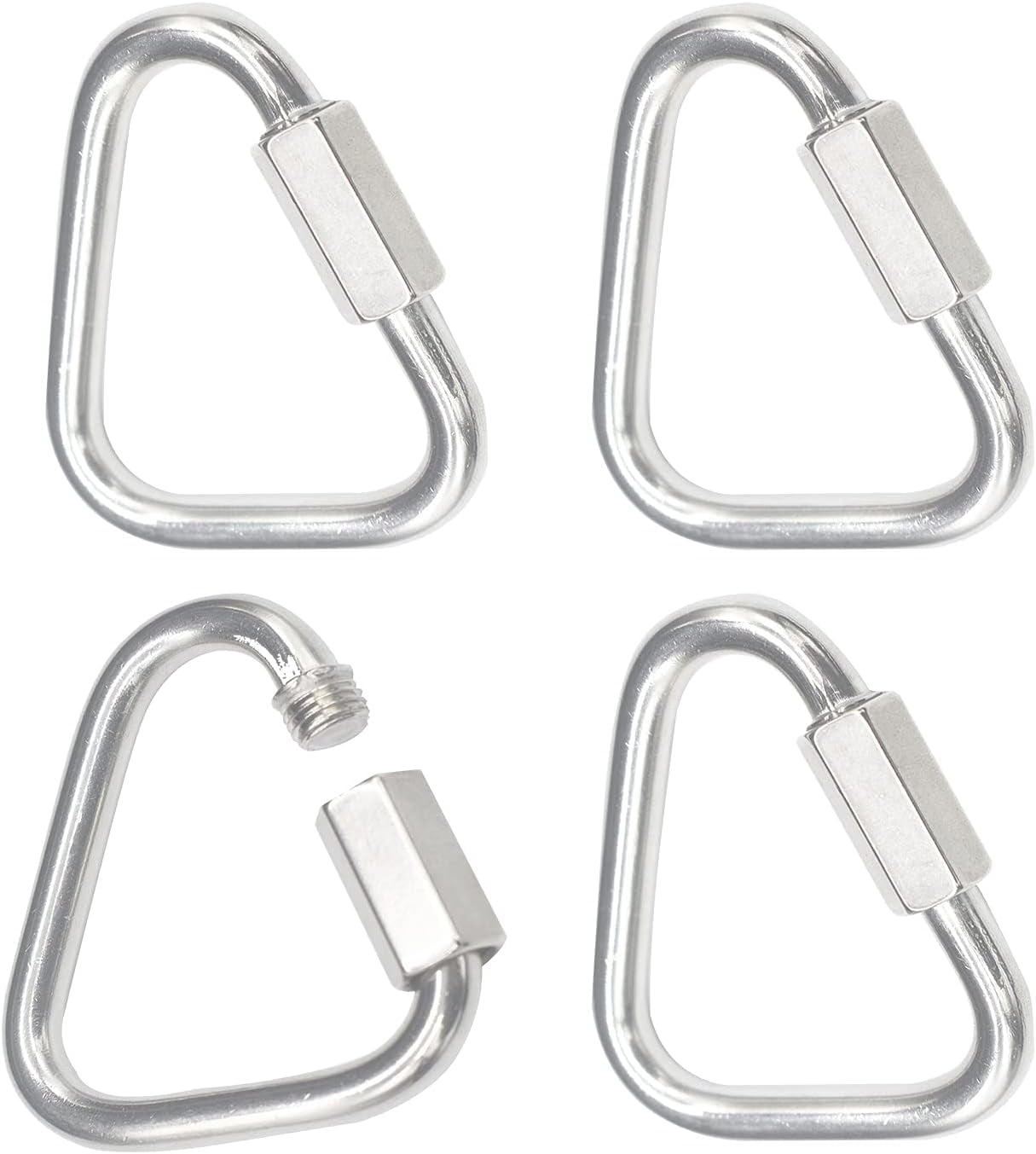 Stainless Steel Quick Links Carabiner Locking Clips with Screw Nut ...