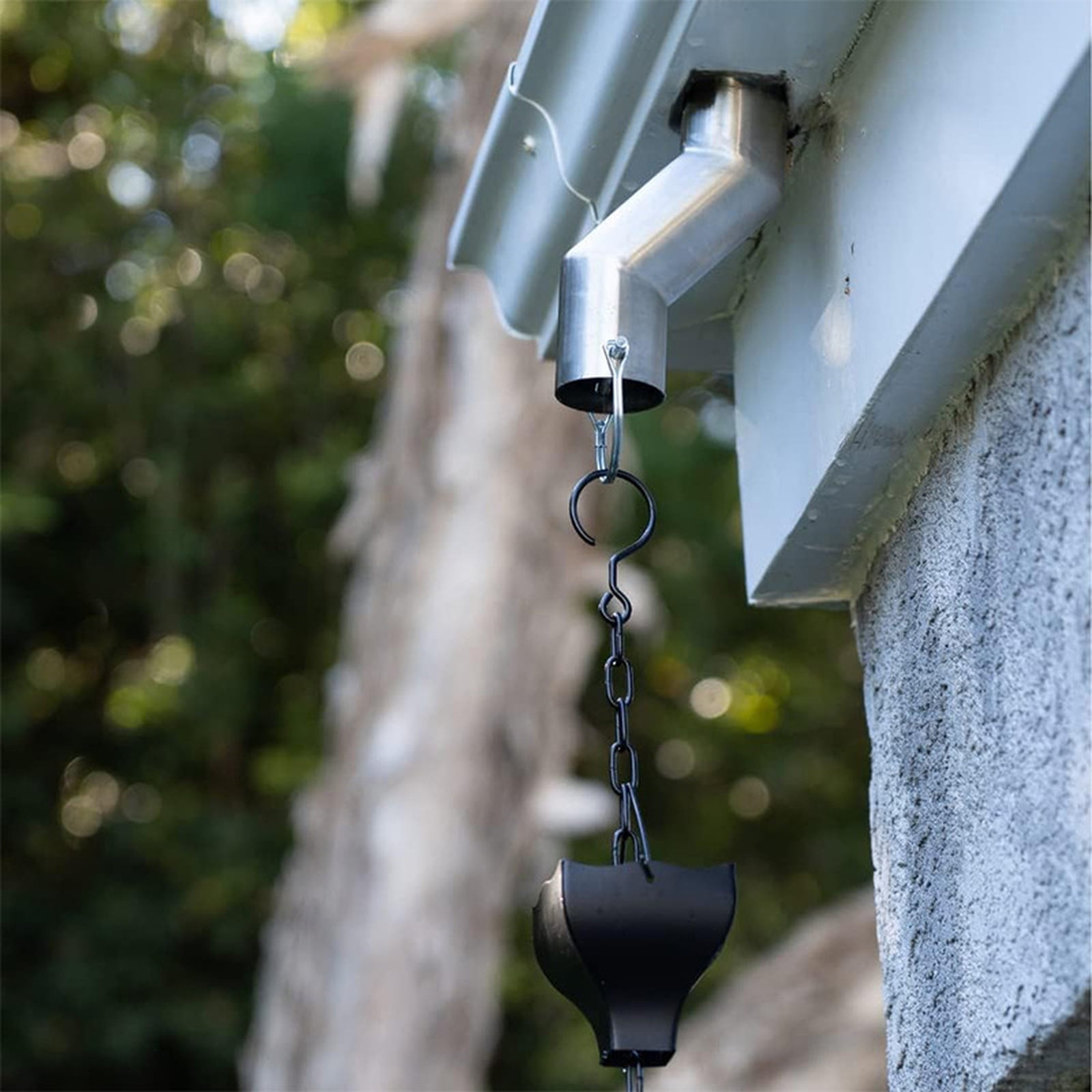 Stainless Steel Rain Chain Adapter Gutter Downspout Adapter - Easy ...