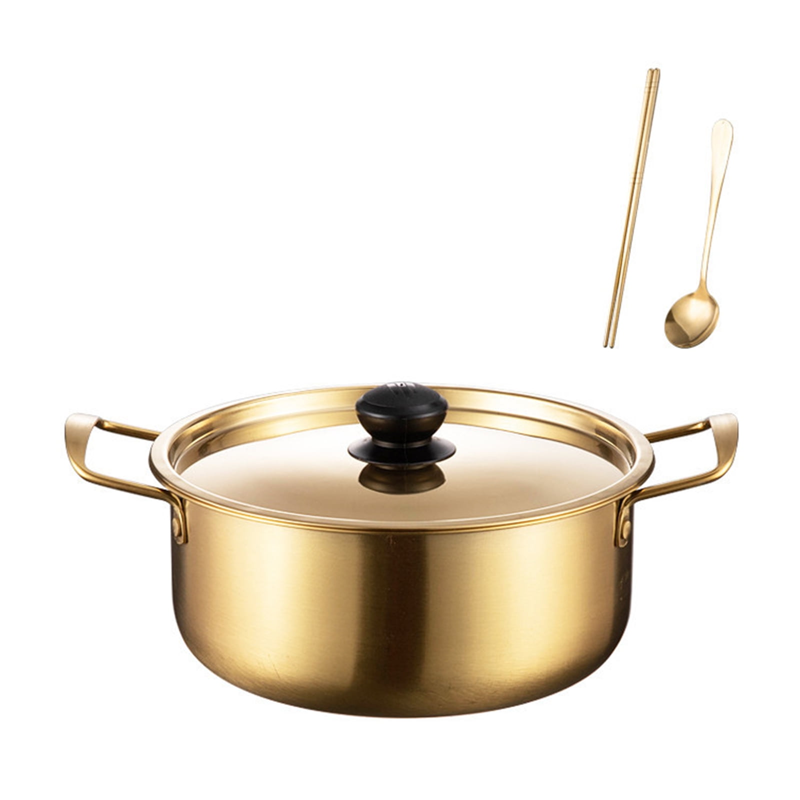 Stainless Steel Ramen Cookware Set With Cover And Utensils Korean ...