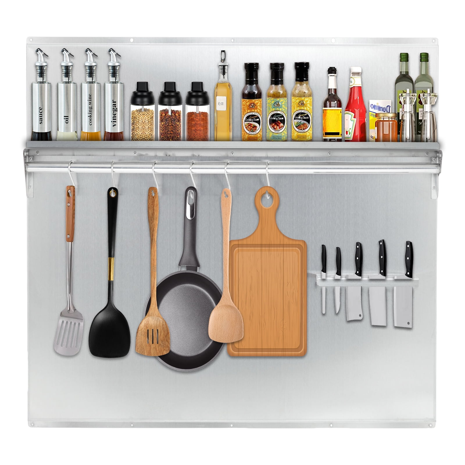 Stainless Steel Range Backsplash for Stove Hood, Wall Mount Kitchen ...
