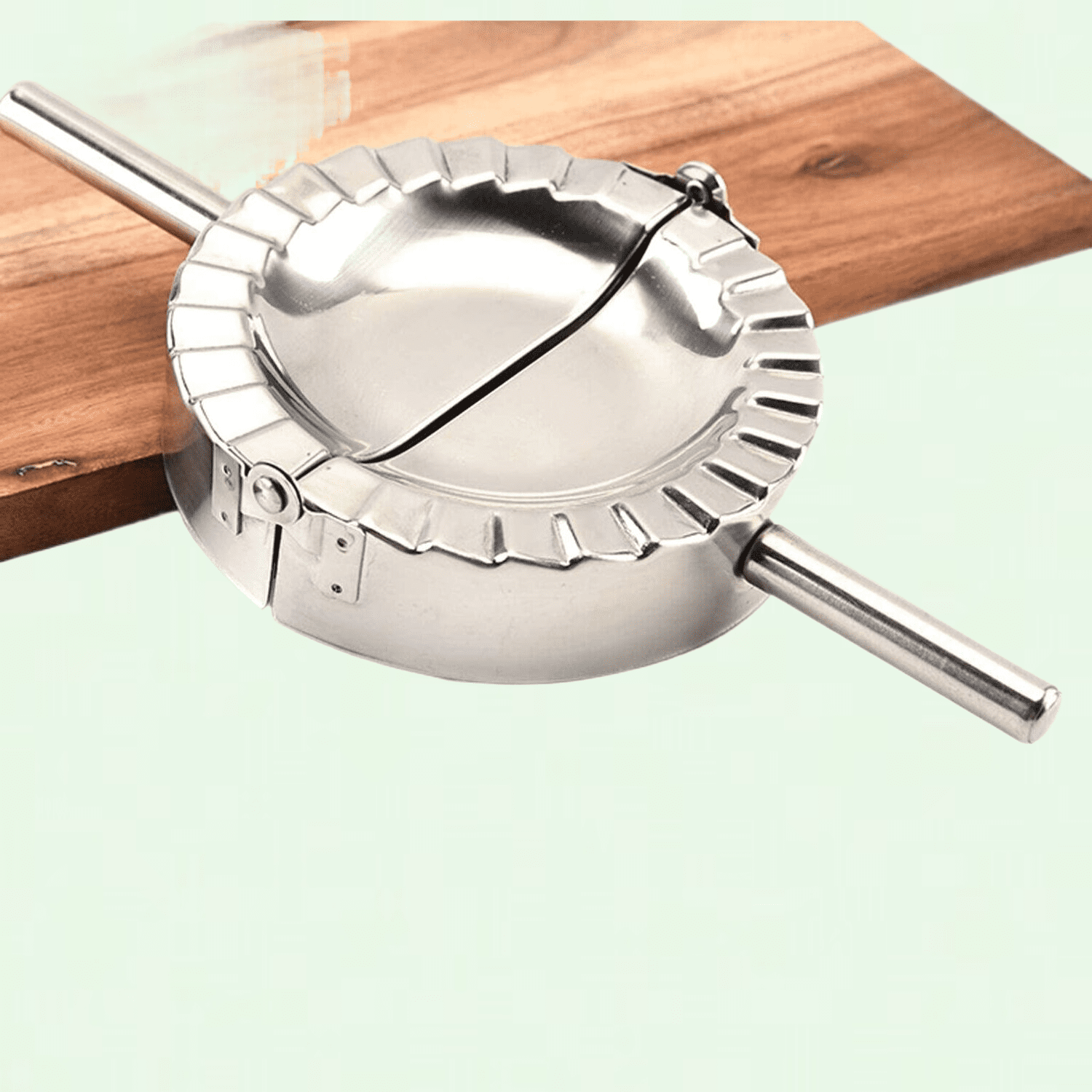 Stainless Steel Ravioli Mold with Handles, 5-Inch Dumpling Press Maker ...