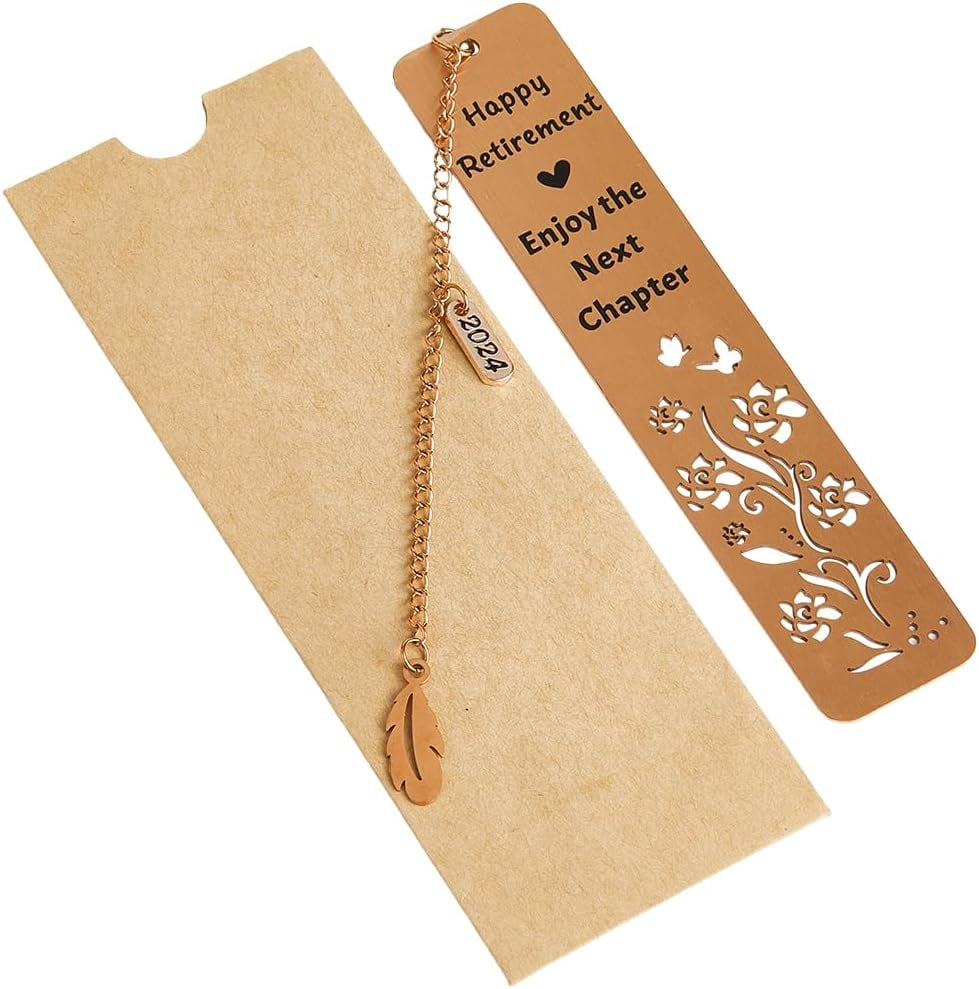 Stainless Steel Reading Bookmarks with Chain 2024 Best Retirement Gifts ...