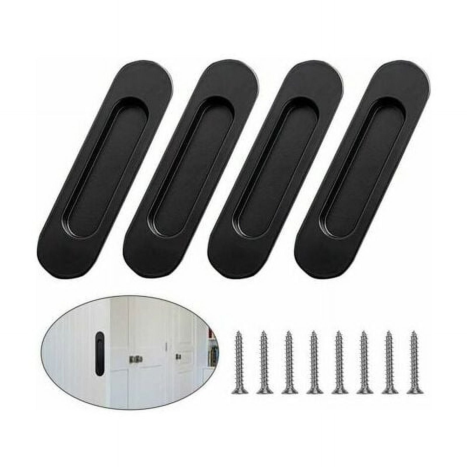 Stainless Steel Recessed Handle, 4 Pieces Recessed Sliding Handle ...