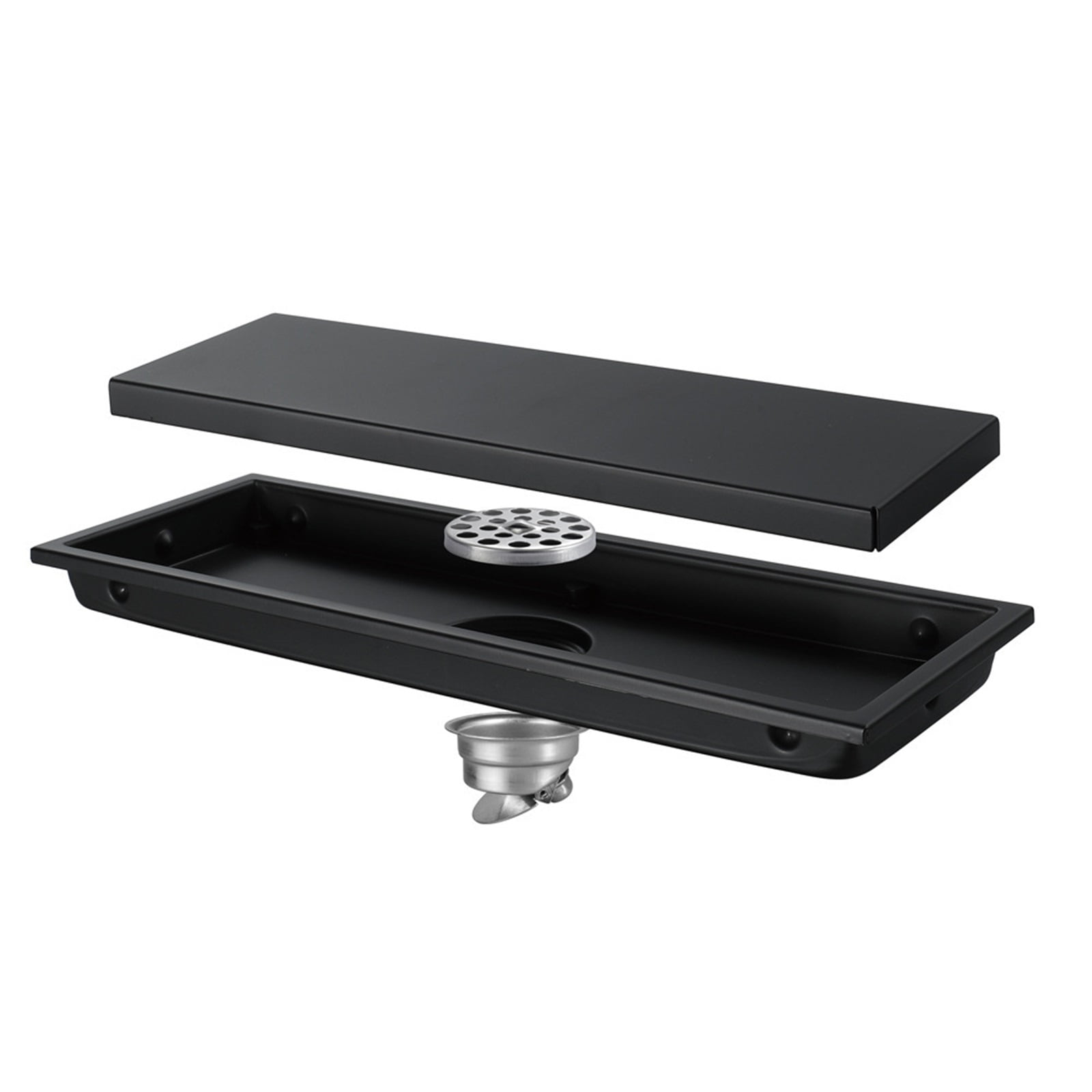 Stainless Steel Rectangular Shower Floor Drain with Tile Insert Grate ...