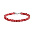 Metro Jewelry's Hypoallergenic Stainless Steel 9inches Red Acrylic ...