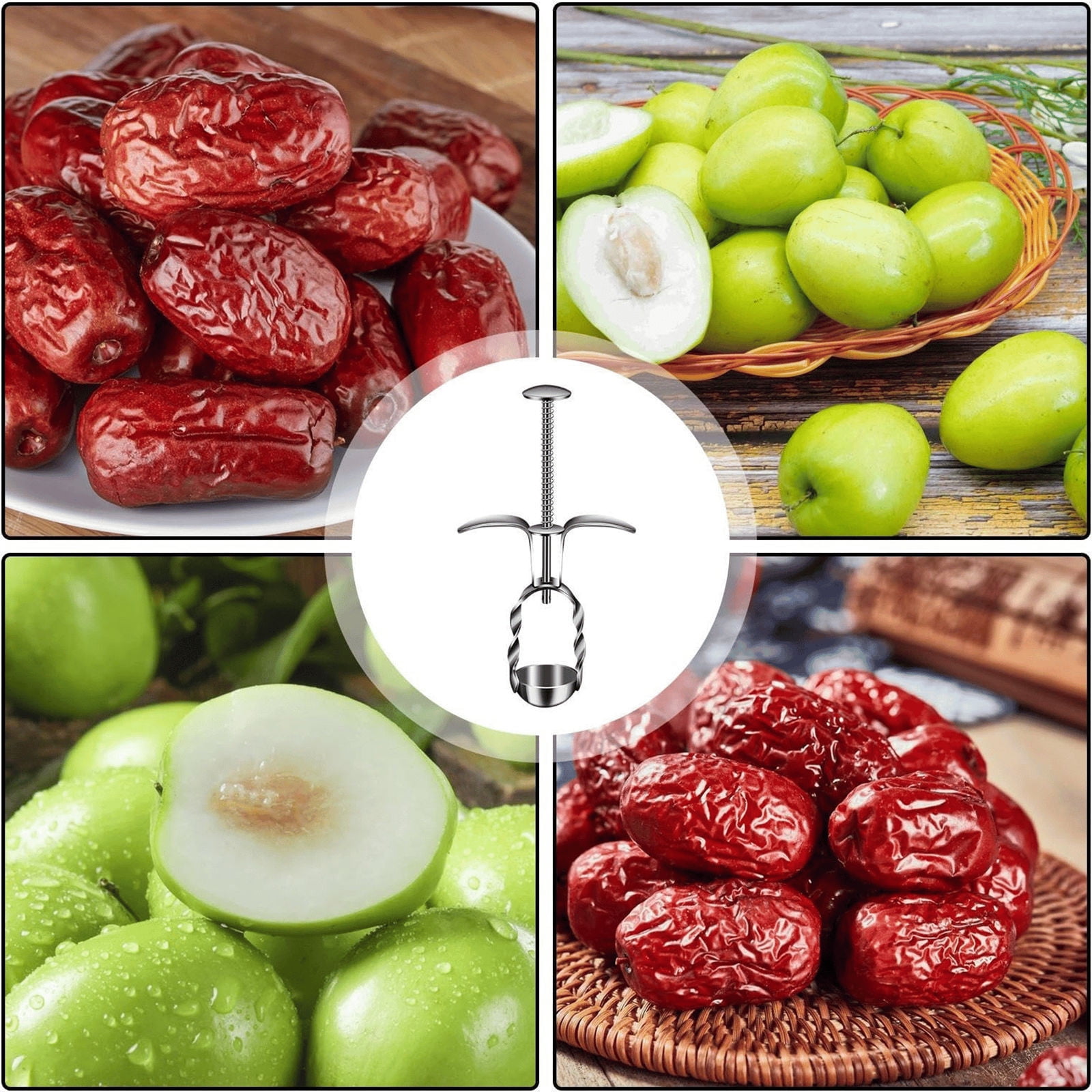 Gspmoly Stainless Steel Date Corer & Pitter - 2-Piece Kitchen Core ...