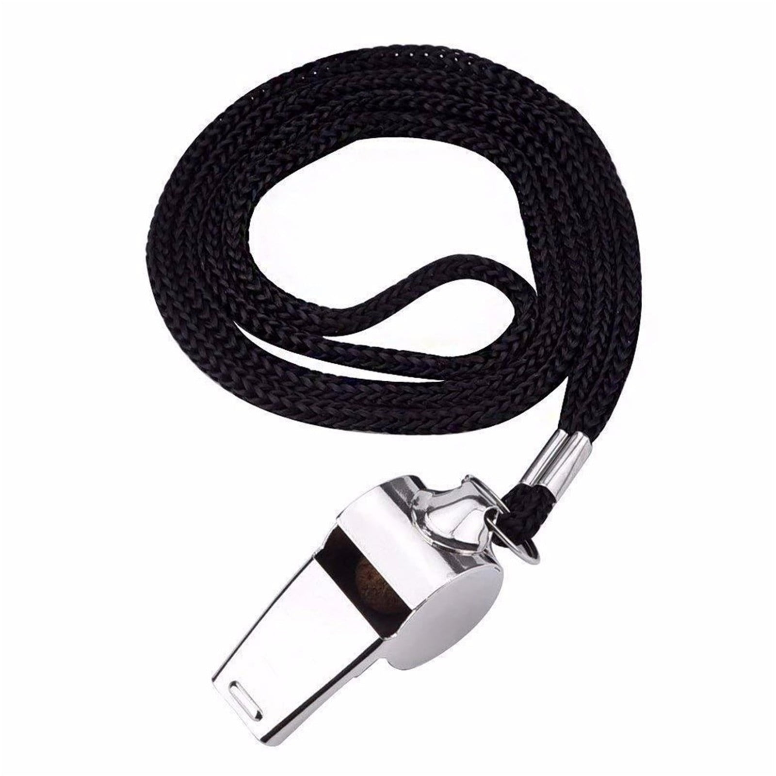 Stainless Steel Referee Whistle with Lanyard for Sports, Crisp Sound ...