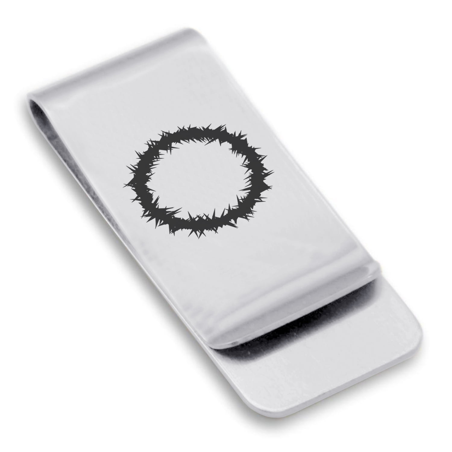 Stainless Steel Religious Crown of Thorns Classic Slim Money Clip ...