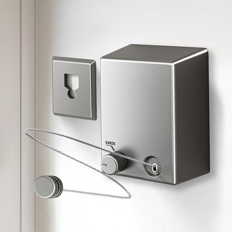 Stainless Steel Retractable Clothesline, 1 Count Household Invisible ...