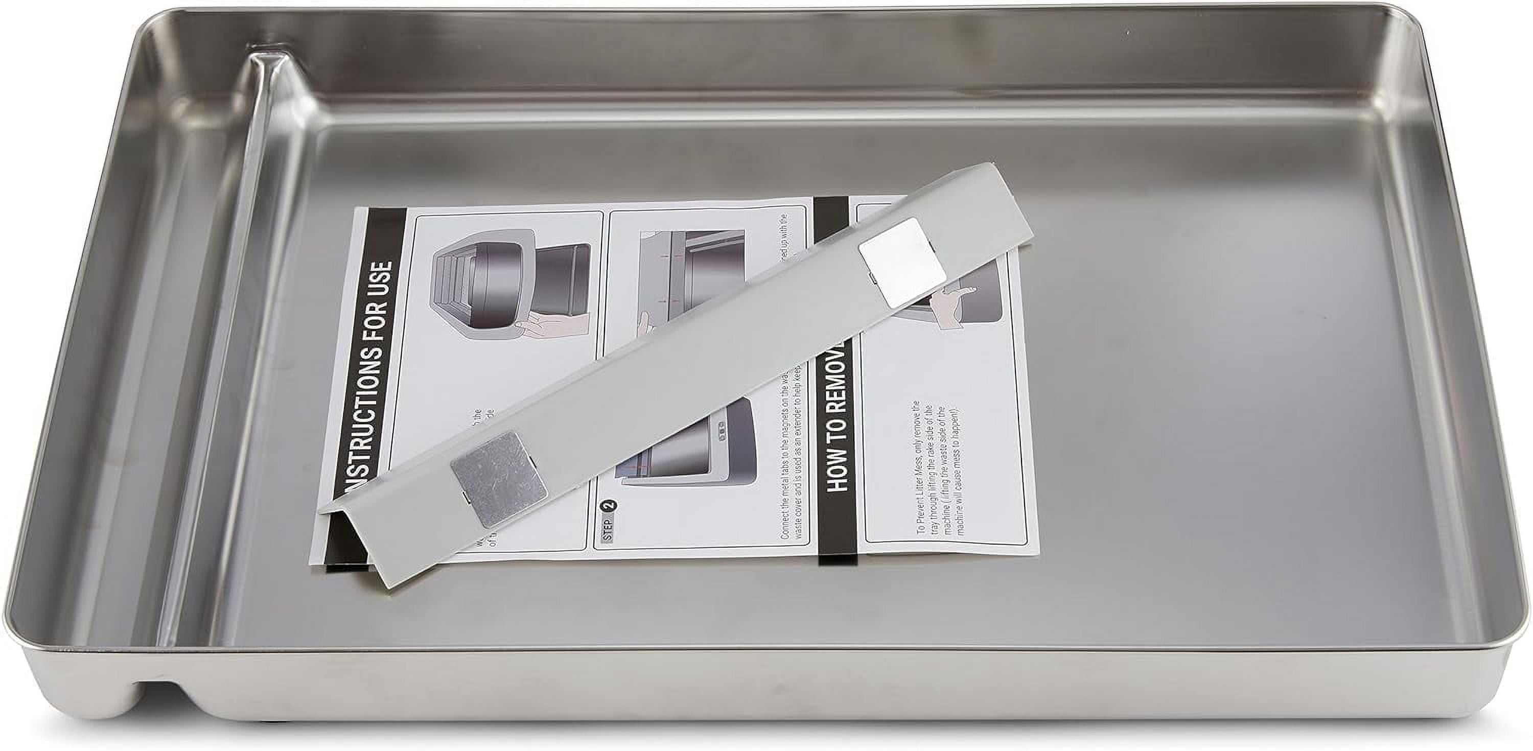 Stainless Steel Reusable Litter Tray Compatible with Petsafe Scoop-Free ...