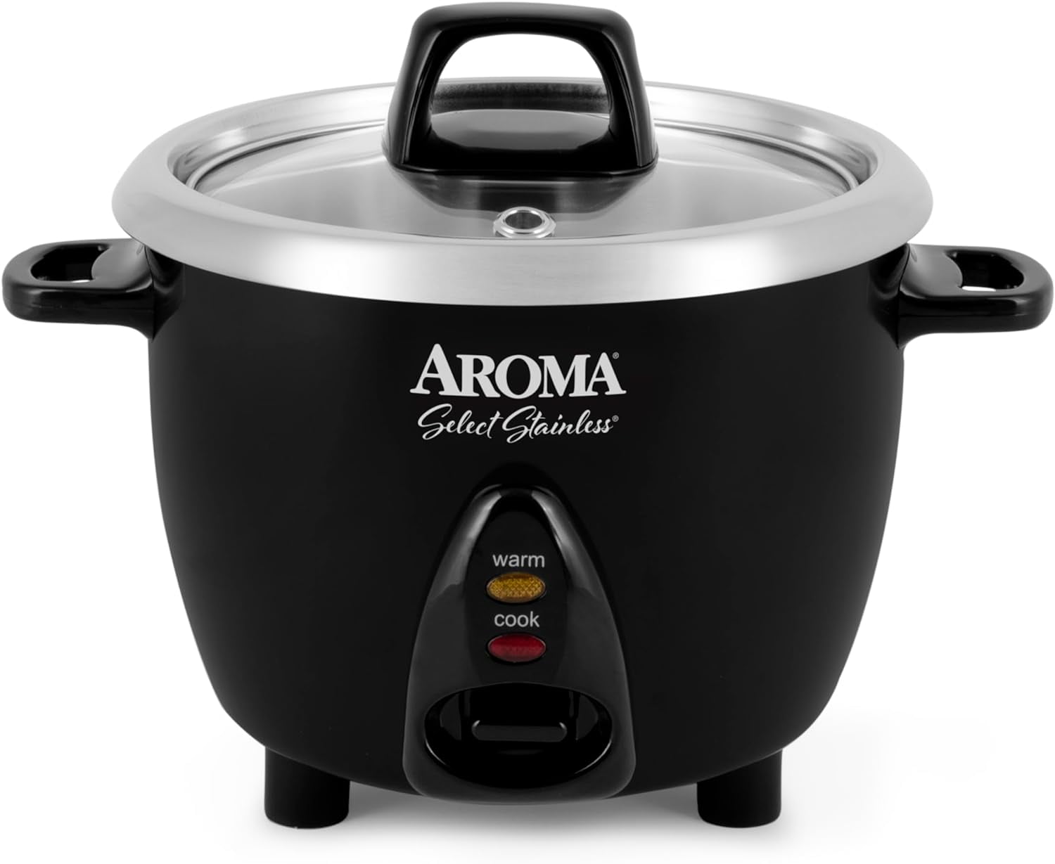 Stainless Steel Rice Cooker and Warmer with Uncoated Inner Pot 3 Cup ...