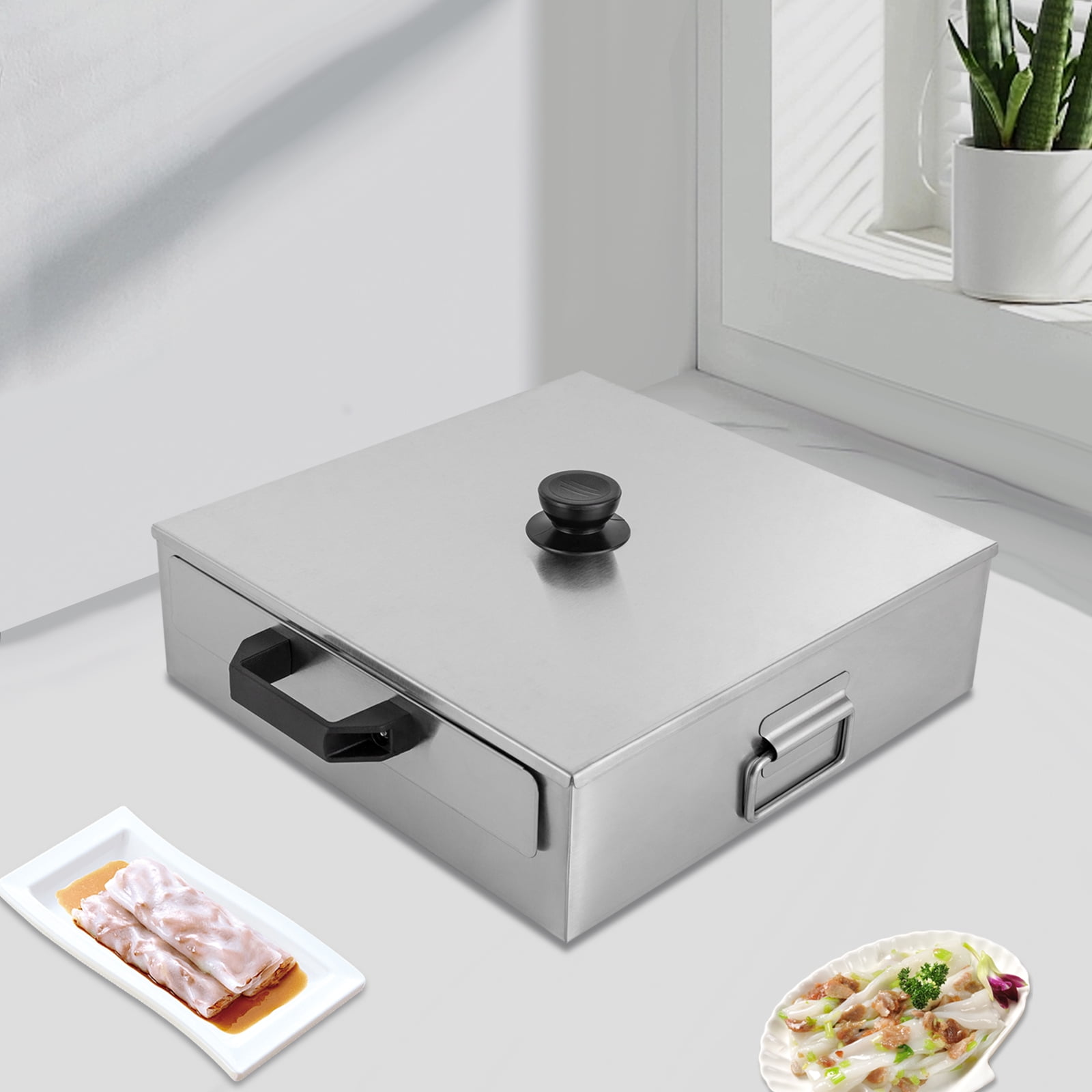 Stainless Steel Rice Noodle Roll Machine Food Steamer With Trays & Lid ...