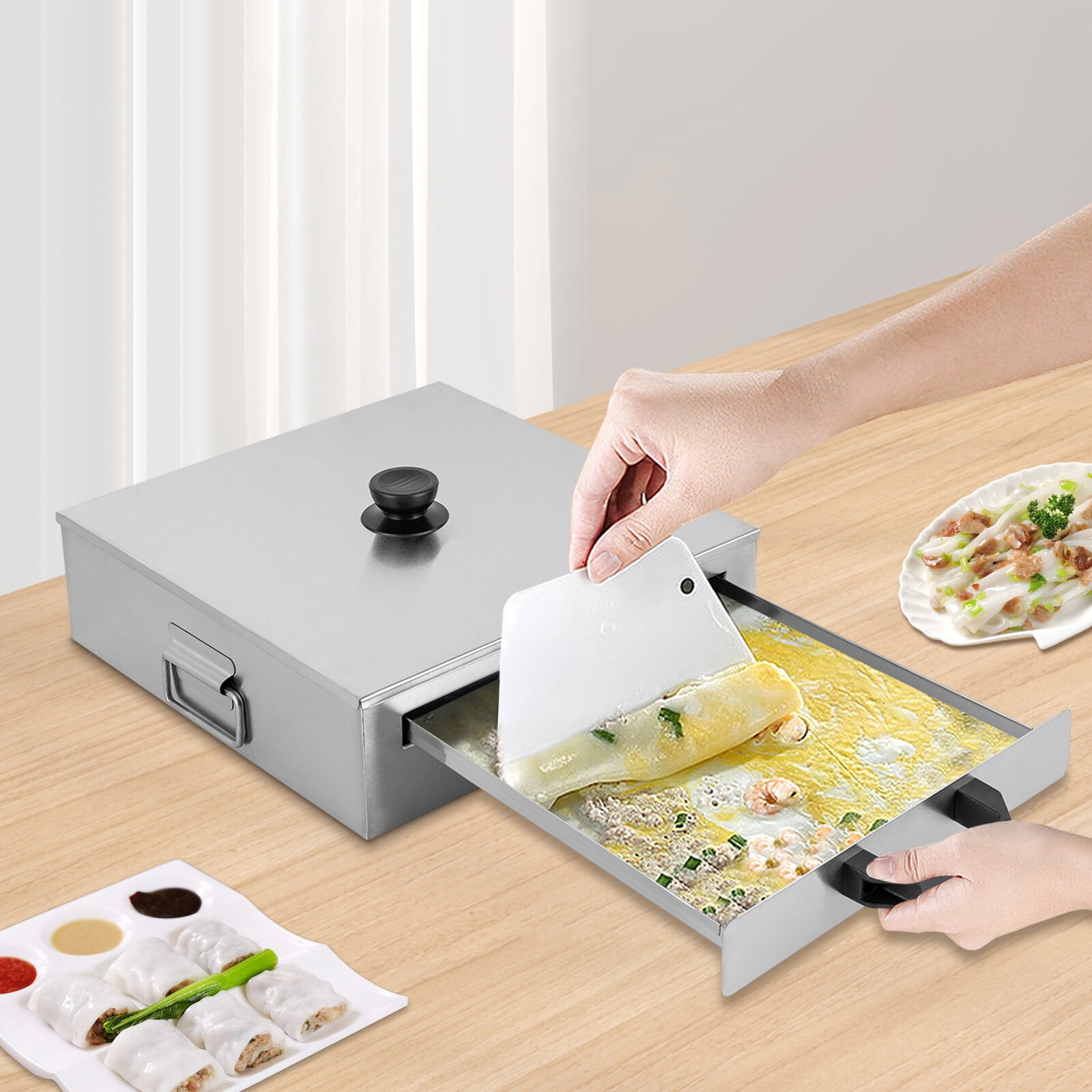 Stainless Steel Rice Roll Steamer for Breakfast – Induction & Gas Stove ...