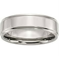 Stainless Steel Ridged Edge 7mm Polished Band, Available in Multiple ...