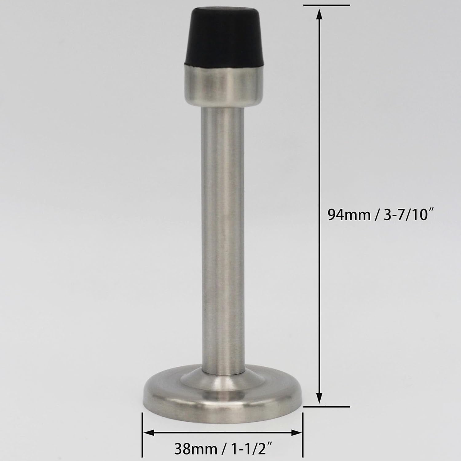 Stainless Steel Rigid Door Stop With Soft Rubber Tip, Heavy Duty Door ...