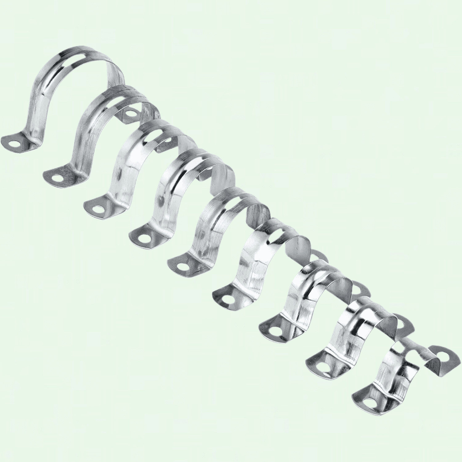 Stainless Steel Rigid Pipe Strap Kit, 2-Hole U Bracket Tube Strap ...