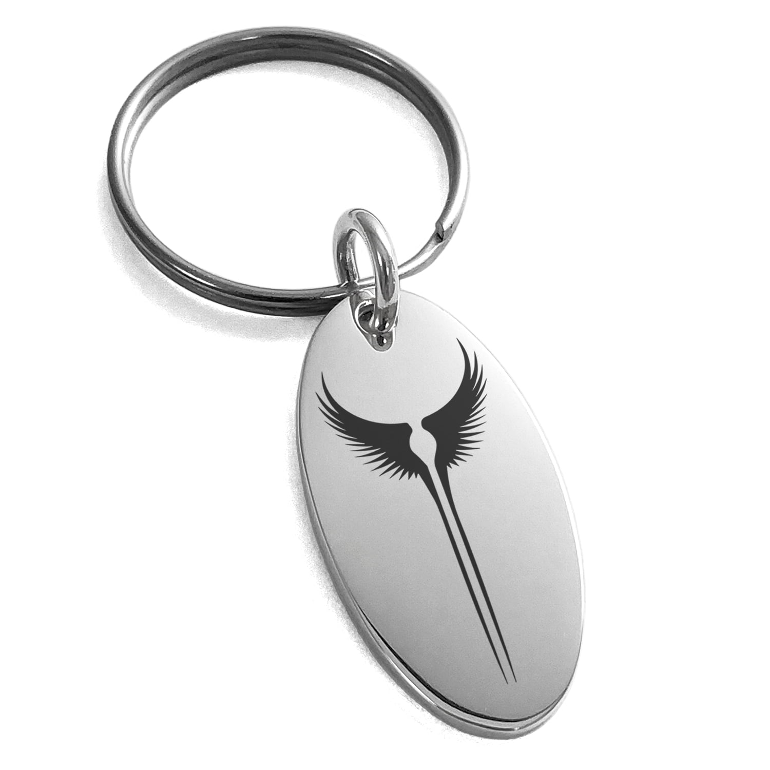 Tioneer Stainless Steel Rise of the Valkyrie Engraved Small Oval Charm ...
