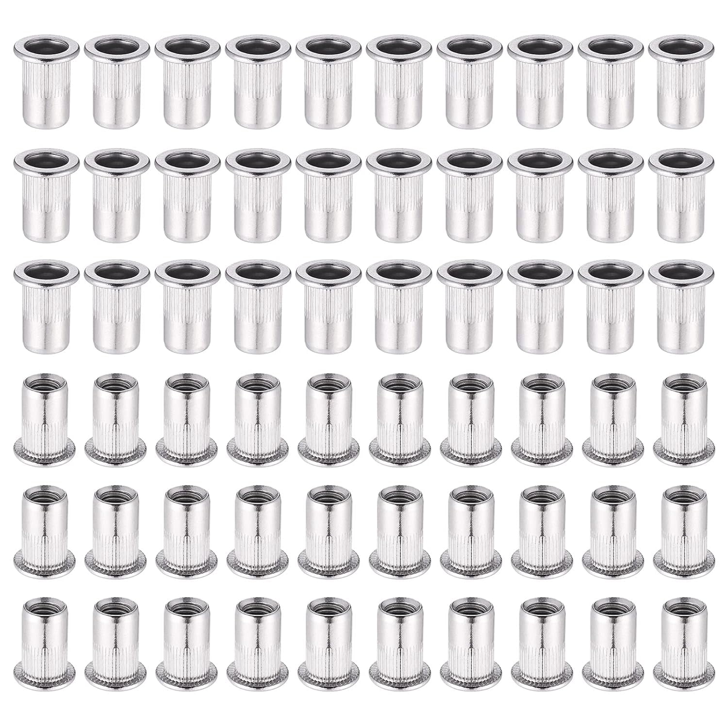 Stainless Steel Rivet Nut, Strength Flat Head Rivnut for Furniture ...