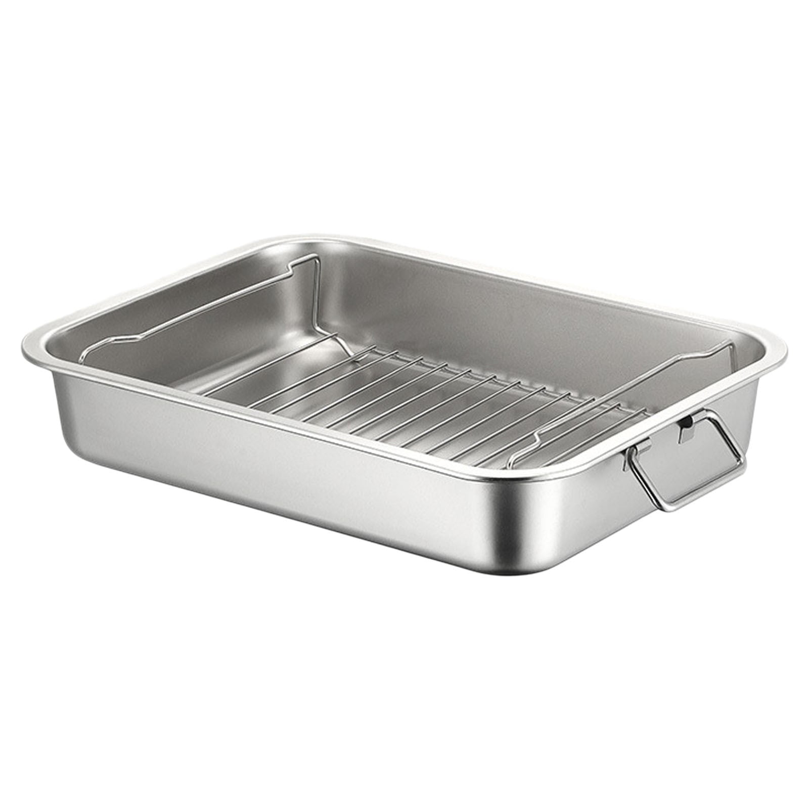Stainless Steel Roasting Pan, Turkey Roasting Pan, Silver Stainless ...