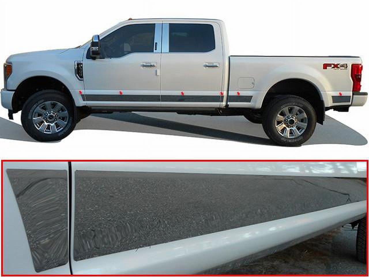 Stainless Steel Rocker Panel Trim 12Pc Fits 17-20 Ford F-250 F350 ...