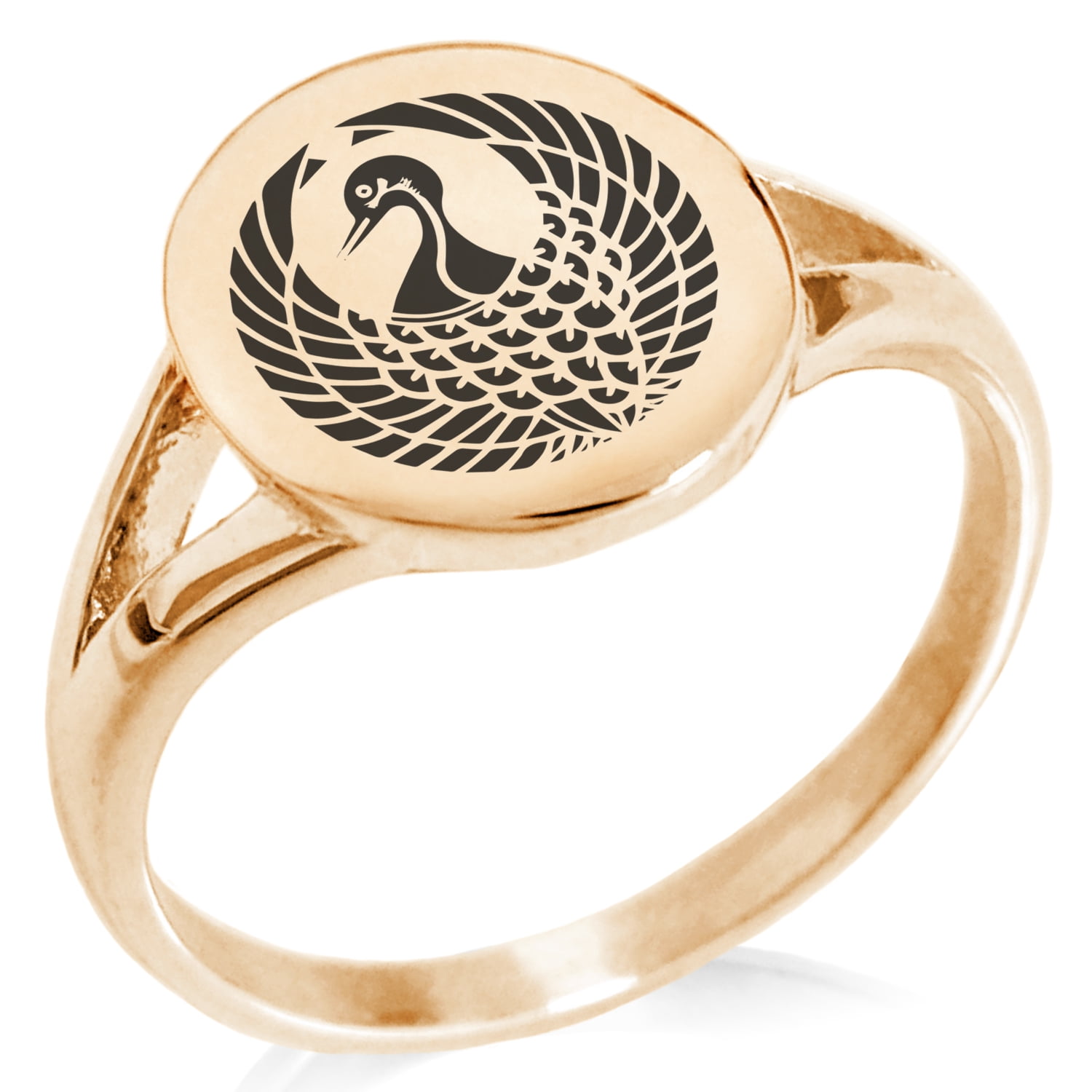 Tioneer Stainless Steel Rokkaku Samurai Crest Minimalist Oval Top ...