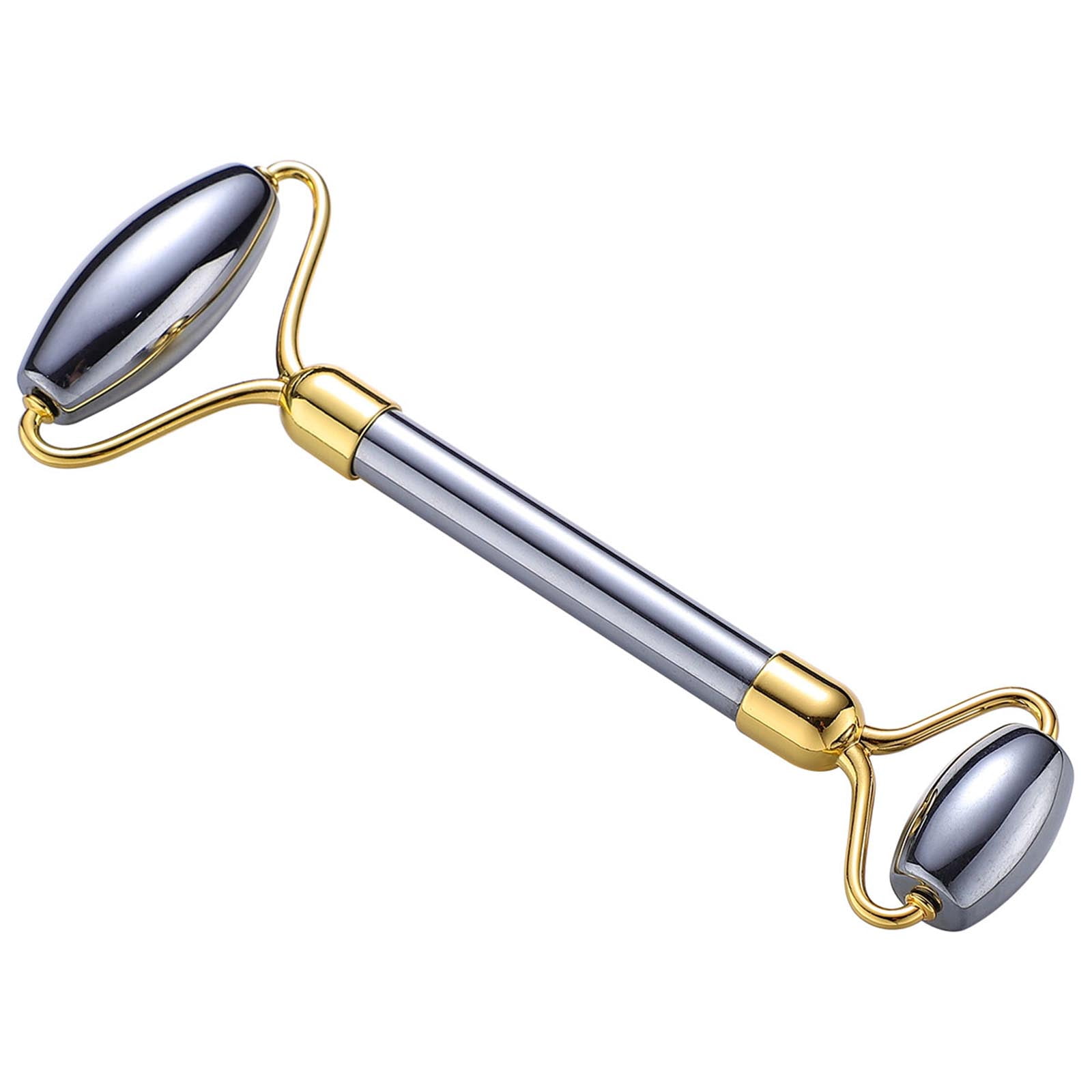 Stainless Steel Roller Anti Aging Double Roller Eye Roller Stone Skin Care Tool for Eyes Neck Body Golden