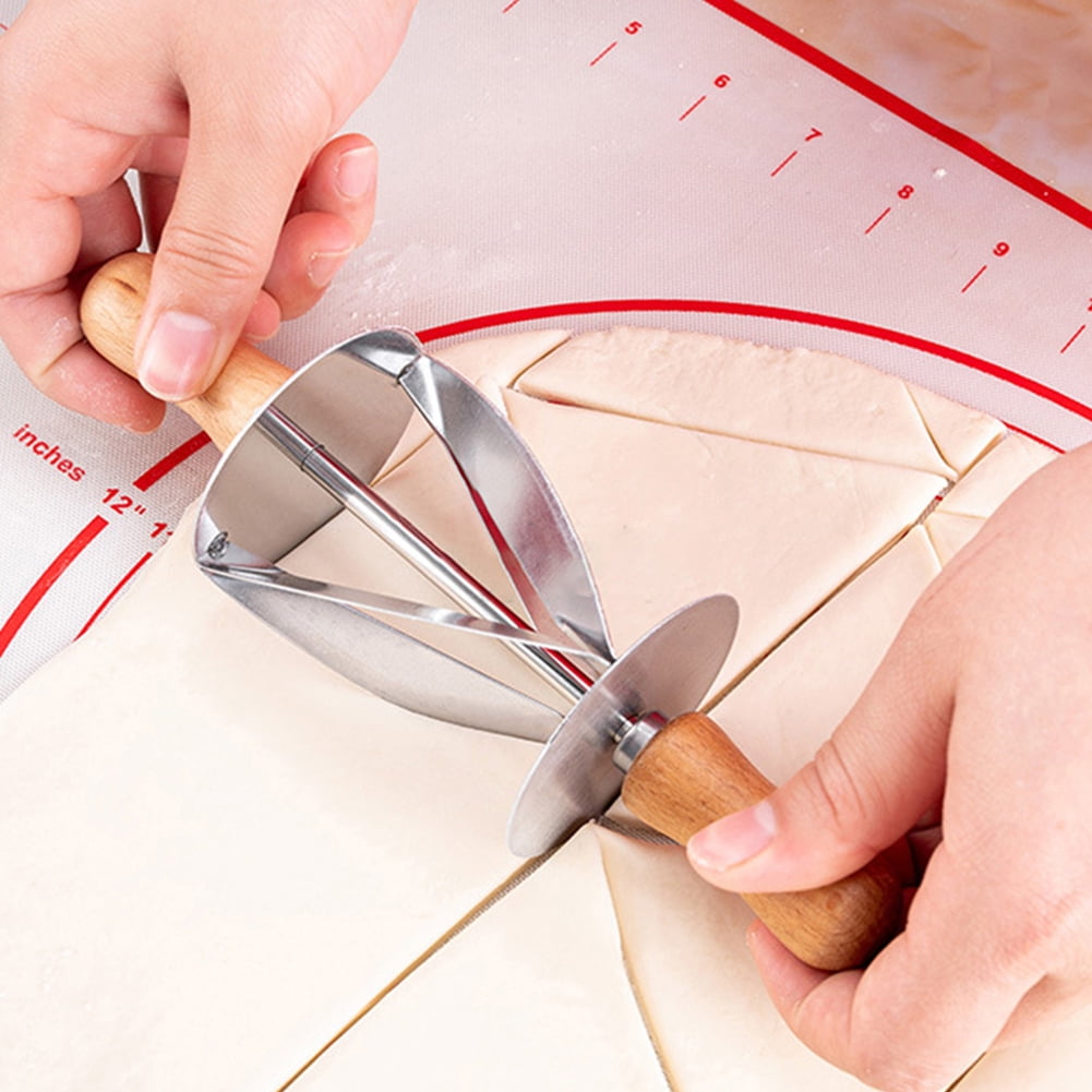 Stainless Steel Rolling Cutter - Baking Croissant Dough Pastry Bread ...