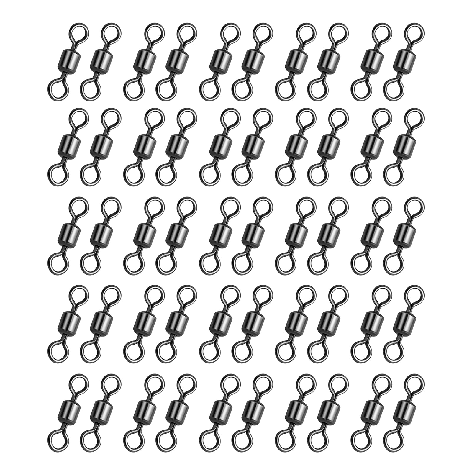 Stainless Steel Rolling Swivels Barrels Swivels Connectors Fishing ...