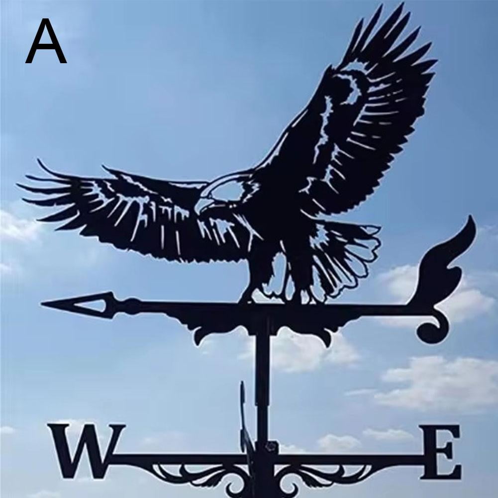 Stainless Steel Rooster Weathervane Weather Vane Yard Garden Weather ...