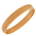 Stainless Steel Rose Gold-Tone Three Stackable Bangles Bracelets Set ...