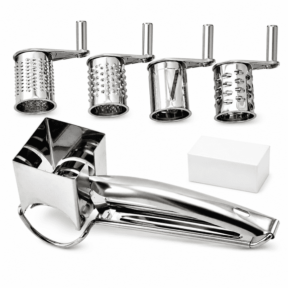 Stainless Steel Rotary Cheese Grater, 430 Stainless Steel Hand Crank ...