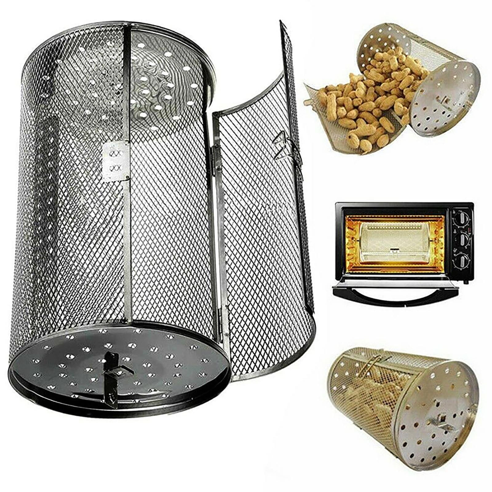 Stainless Steel Rotating Grill 2025 New Chicken Wing Basket Automatic ...