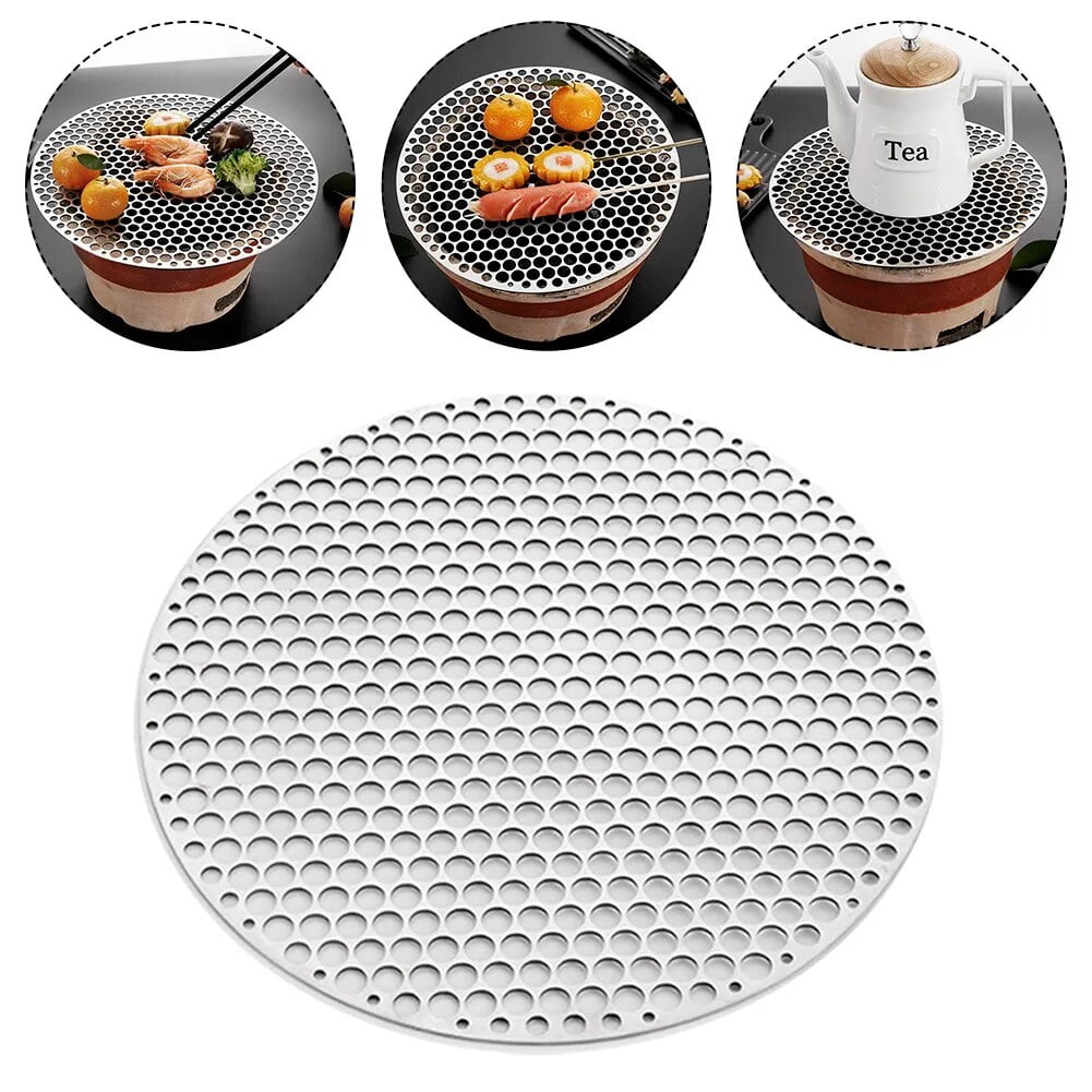 Stainless Steel Round BBQ Net Grill Mesh Roast Nets Bacon Grill Tool ...