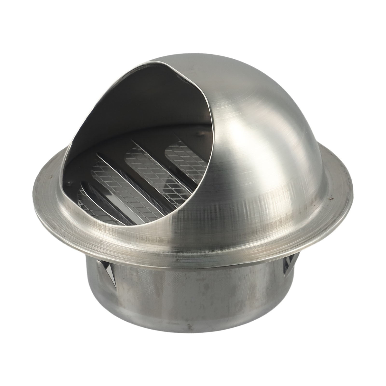 Stainless Steel Round Brushed Bull Nosed External Extractor Wall Vent ...