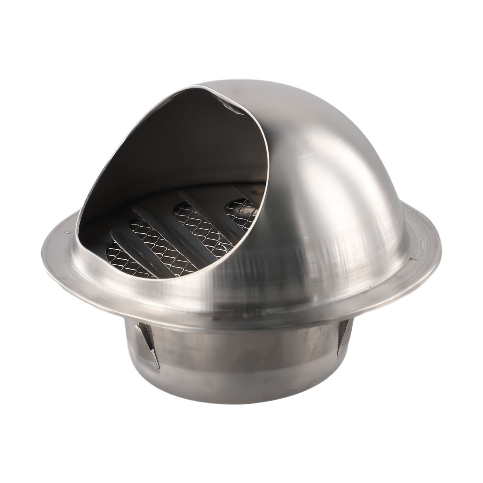 Stainless Steel Round Brushed Bull Nosed External Extractor Wall Vent ...