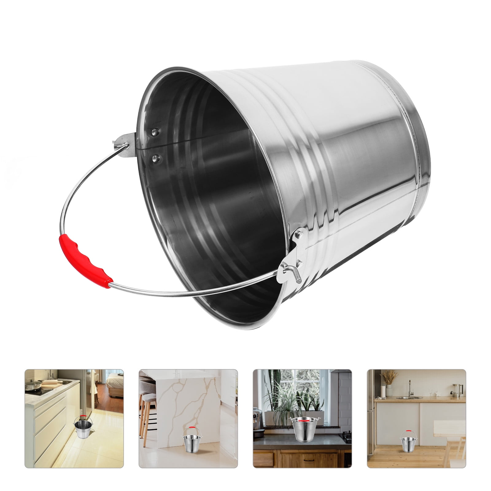 Stainless Steel Round Bucket Milk Container for Farm Multipurpose ...