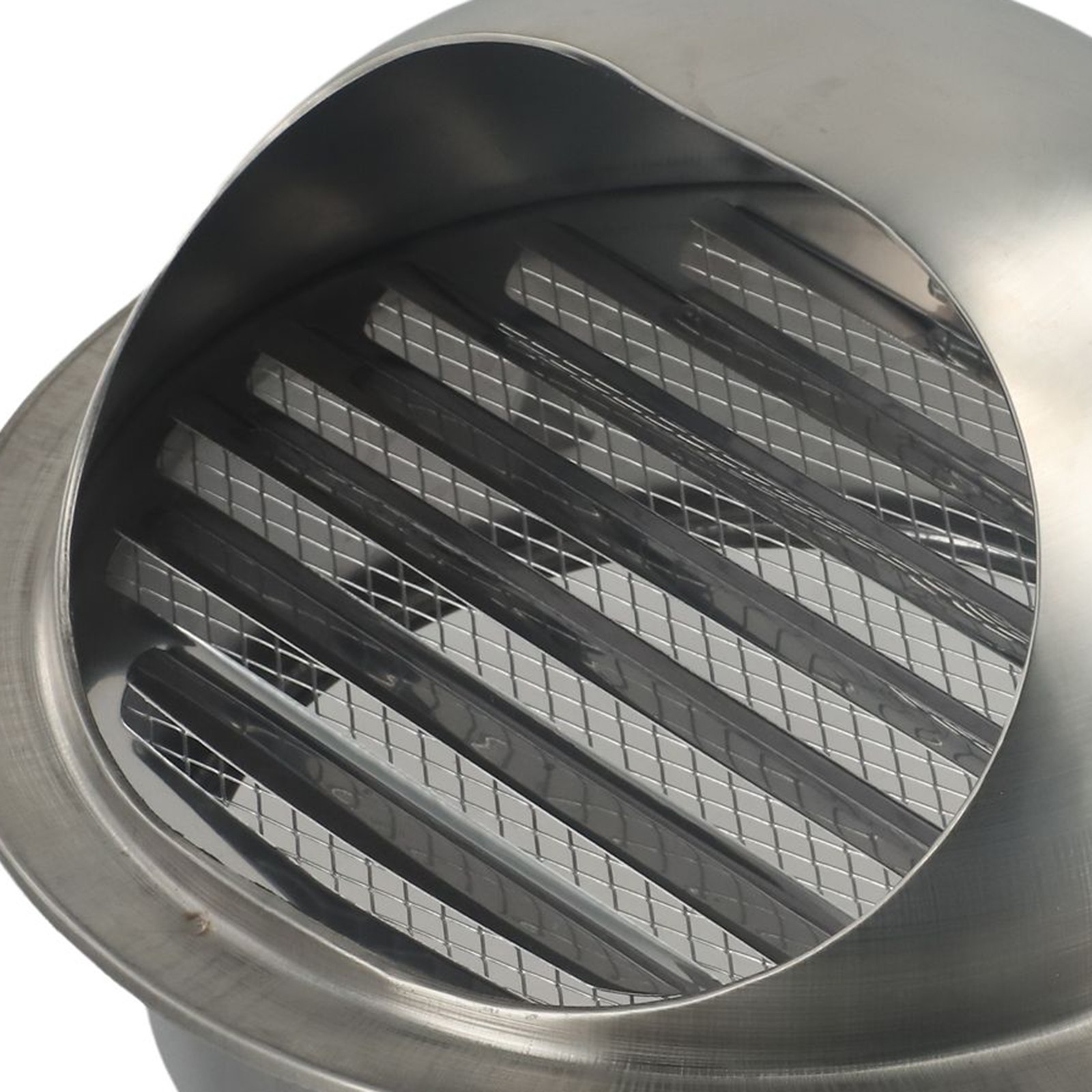 Stainless Steel Round Bull Nosed External Extractor Wall Vent Outlet ...