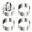 HULISEN Round Cake Ring Mold, Stainless Steel 3 inch Dessert Mousse ...