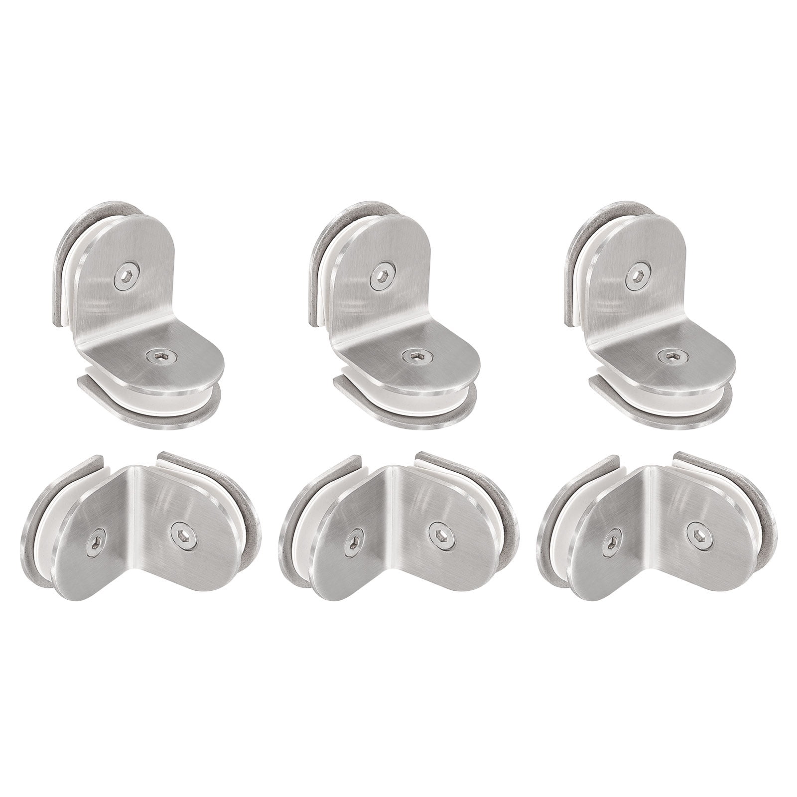 Stainless Steel Round Glass Clamp, 6 Pack Adjustable 8-12mm Thickness ...