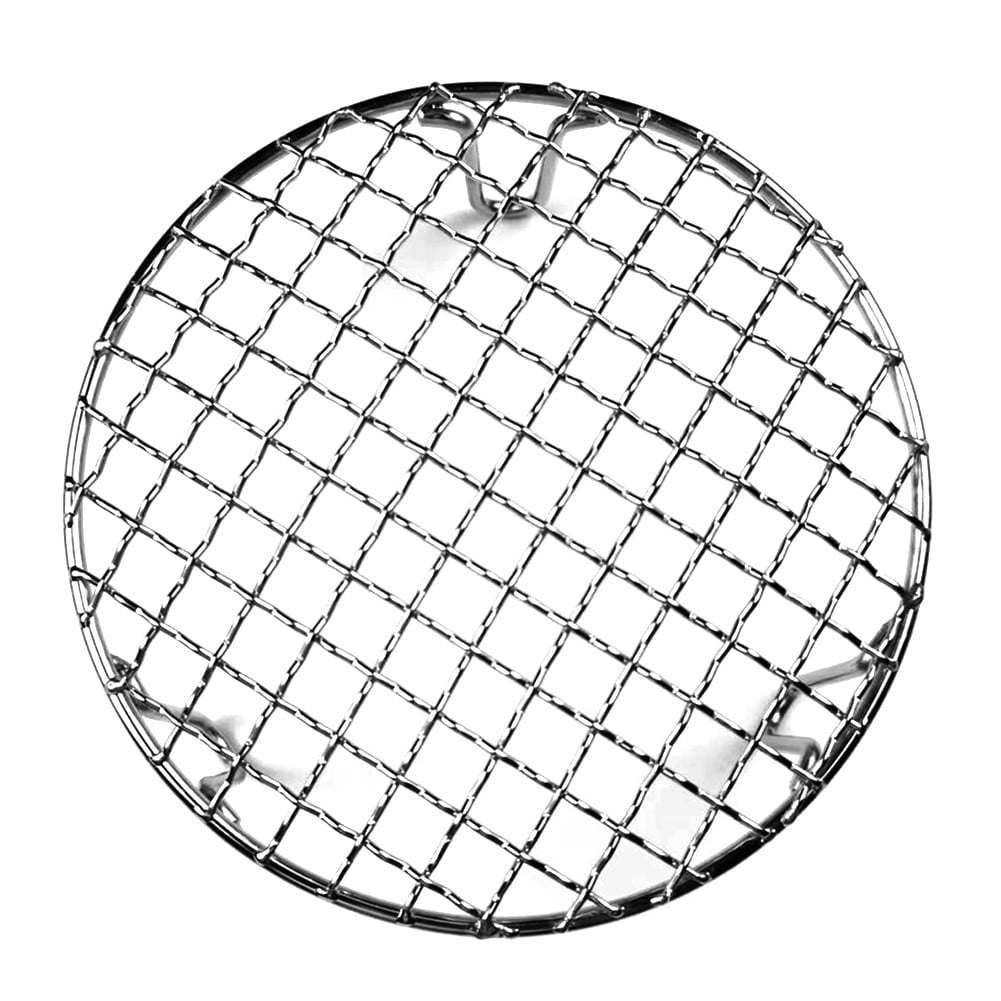 Stainless Steel Round Grid Net Barbecue Net Baking Tray BBQ Grid With ...