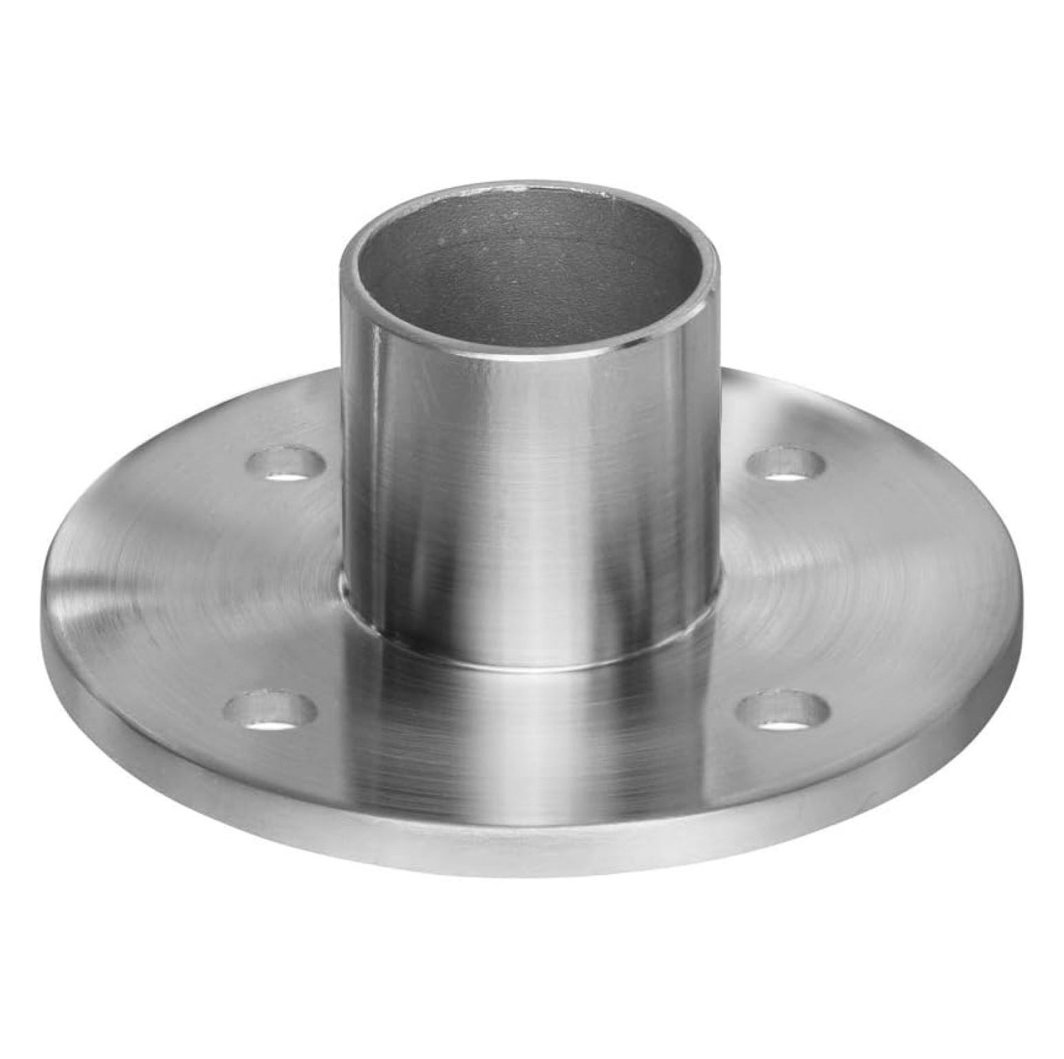 Stainless Steel Round Long Neck Floor Flange Base, Round Tube Post ...