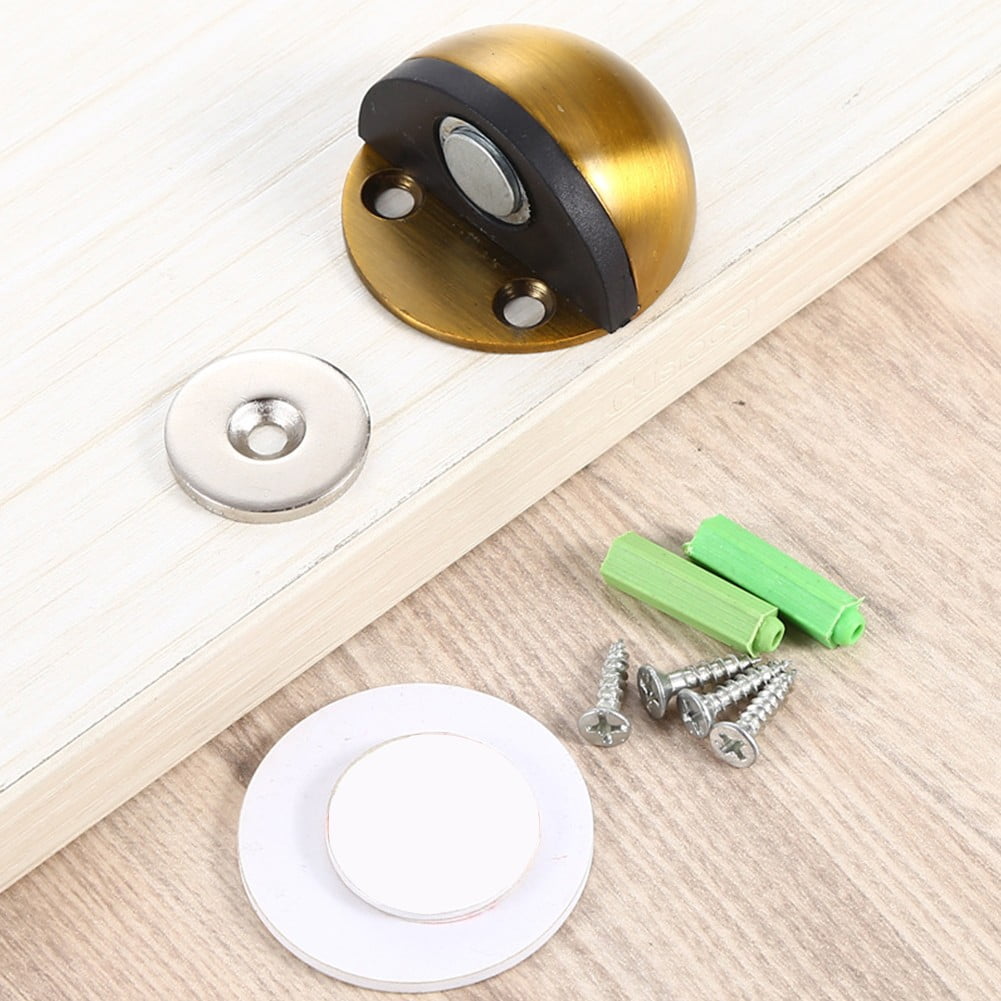 Stainless Steel Rubber Magnetic Door Stopper Invisible Non Punching ...