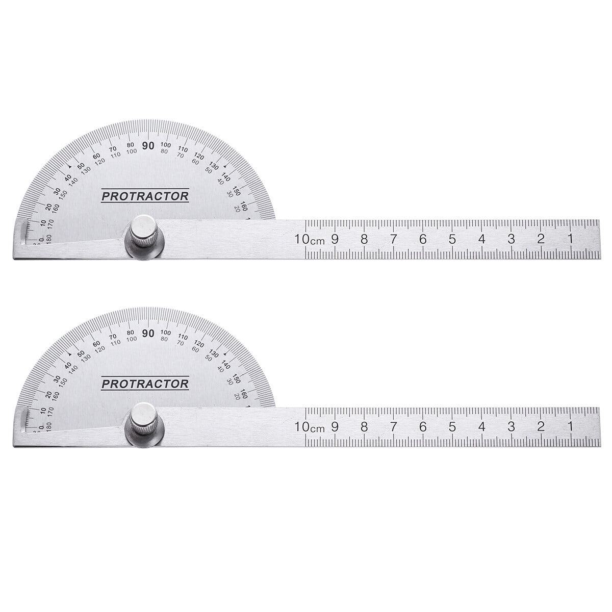 Stainless Steel Ruler, 2pcs 100mm Multifuctional Stainless Steel 180 ...