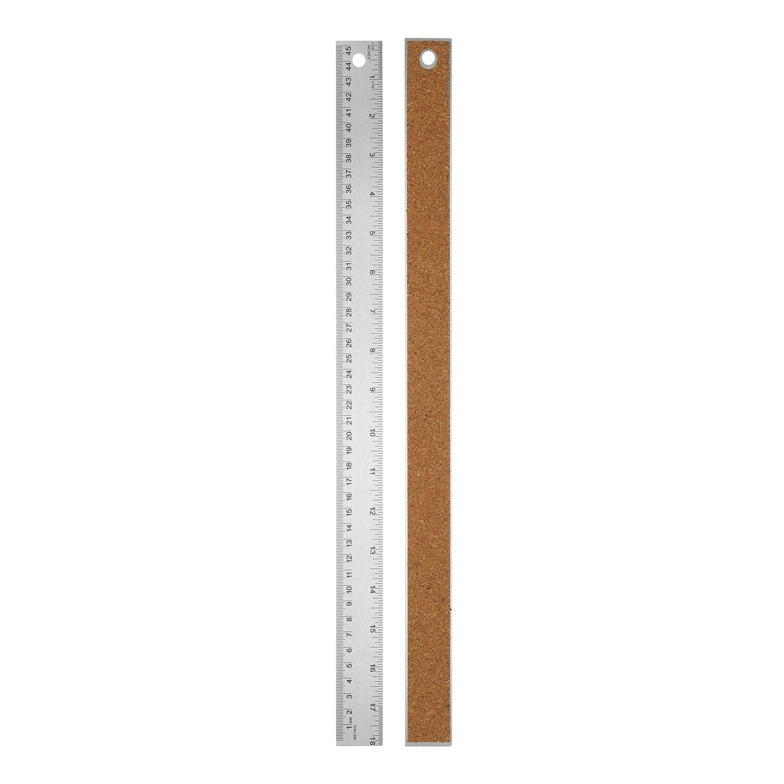 Stainless Steel Ruler Cork Backed, 18 Inch Straight Edge Ruler Non-Slip ...