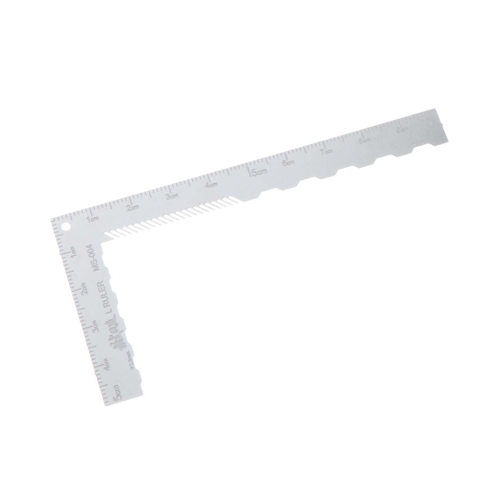 Stainless Steel Ruler Right Angle Ruler Cutting Rubber Plate Measuring ...