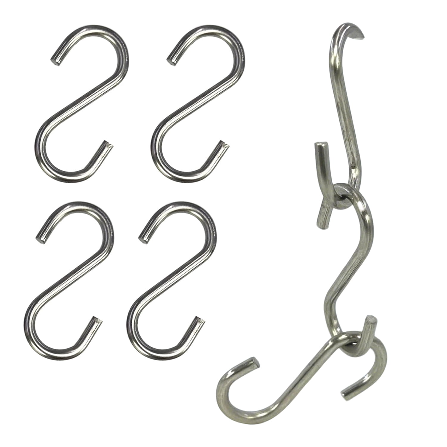 Stainless Steel S Hook Curtain Hanging Connectors Mini S Shaped Hangers ...
