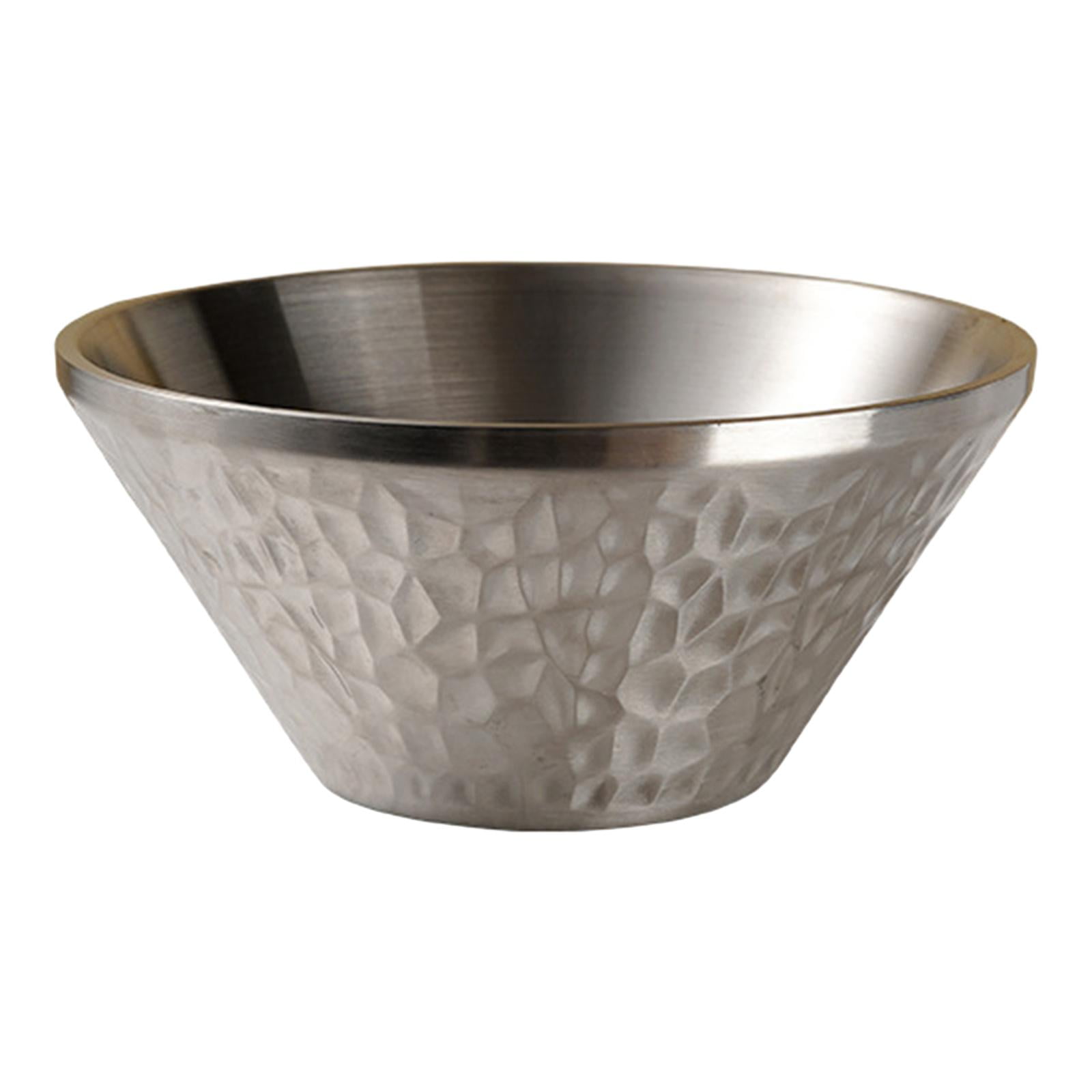 Stainless Steel Salad Bowl Double Walled Serving Bowl Multipurpose ...